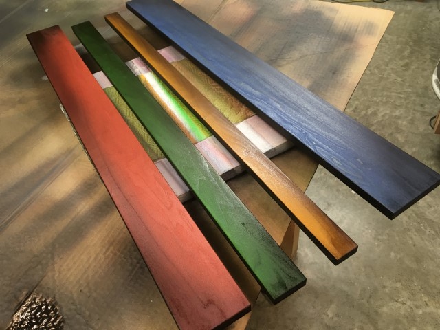 Dyed Poplar Drawer Fronts w/ Airbrushed Vignetting – Keith's Test Garage